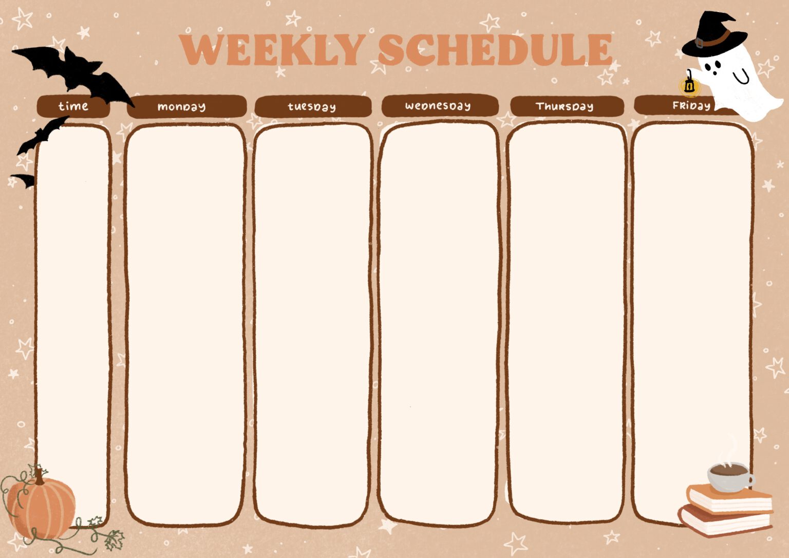 fall class schedule templates – Talea Charlotte